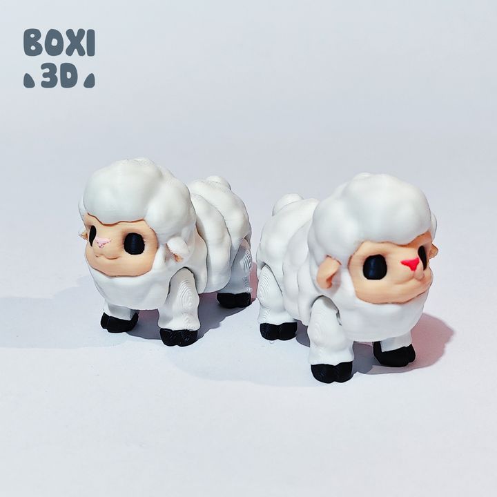 3D Printable Sheep - flexi - articulated - cute - STL file for 3D ...