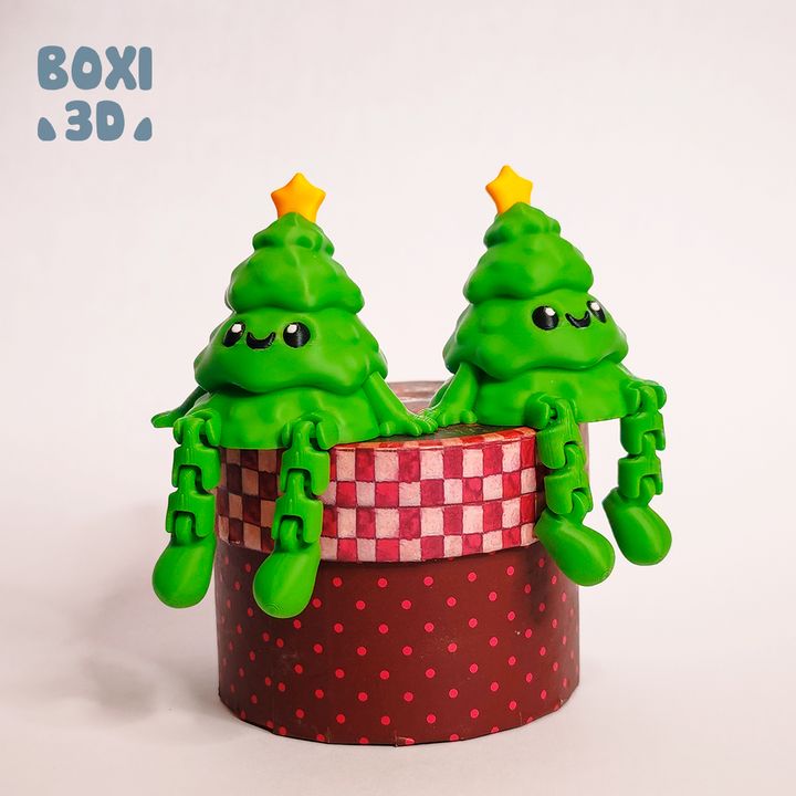 3D Printable Christmas Tree - flexi - articulated - cute - STL file for ...