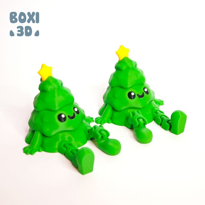 3D Printable Christmas Tree - flexi - articulated - cute - STL file for ...