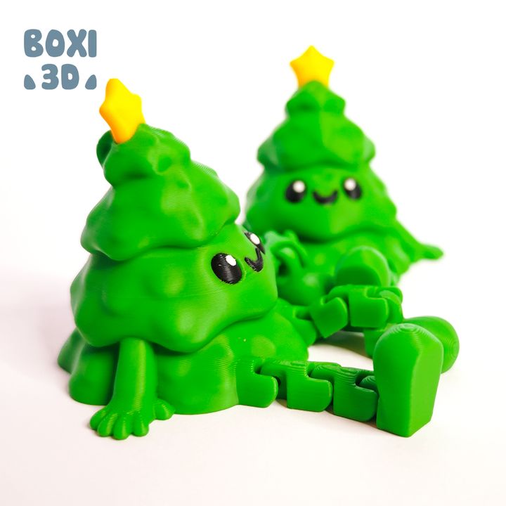 3D Printable Christmas Tree - flexi - articulated - cute - STL file for ...