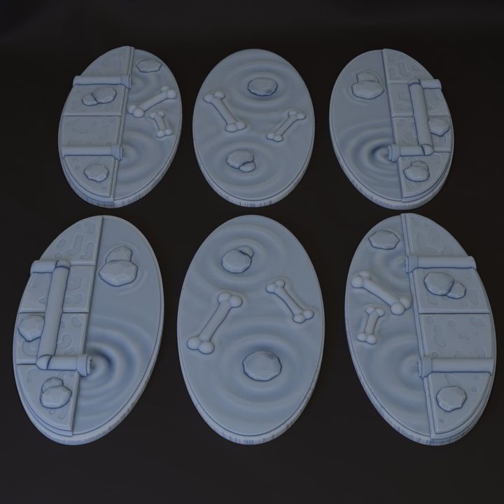 3D Printable 50x25 sewer bases by The Cackling Kobold Company