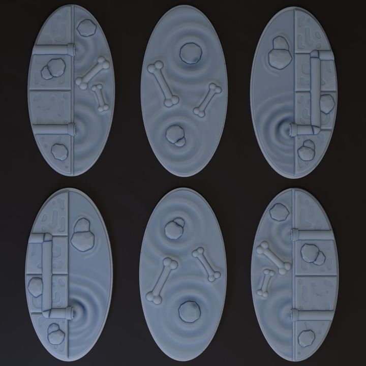 3D Printable 50x25 sewer bases by The Cackling Kobold Company