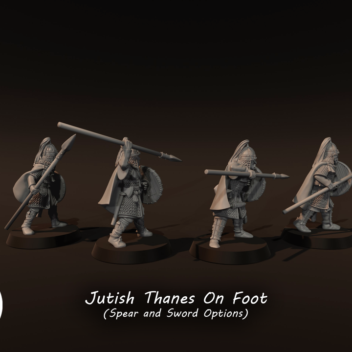 3D Printable Jutish Thanes On Foot (Spear and Sword Options) by Medbury ...