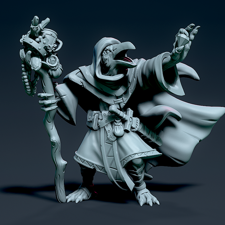 3D Printable Kenku Wizard by MiniShev