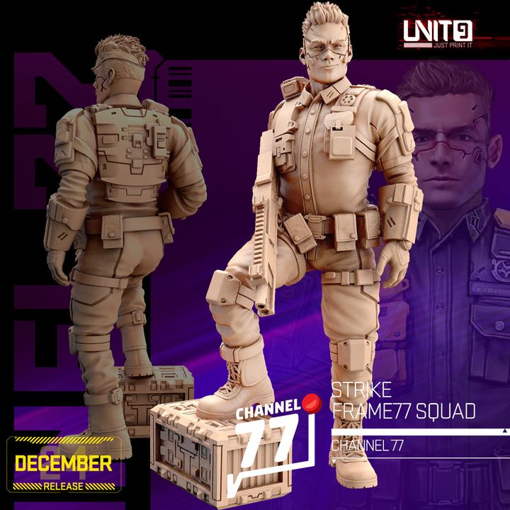 3D Printable Cyberpunk - Strike Frame 77 squad - Channel 77 Media Group ...