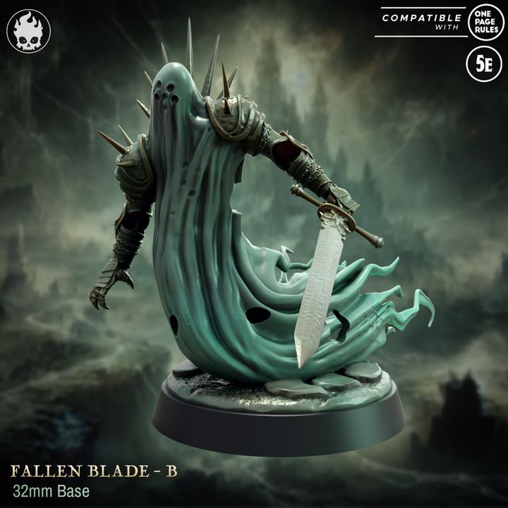 3D Printable Fallen Blade - Model B - Presupported by Fleshcraft Studio