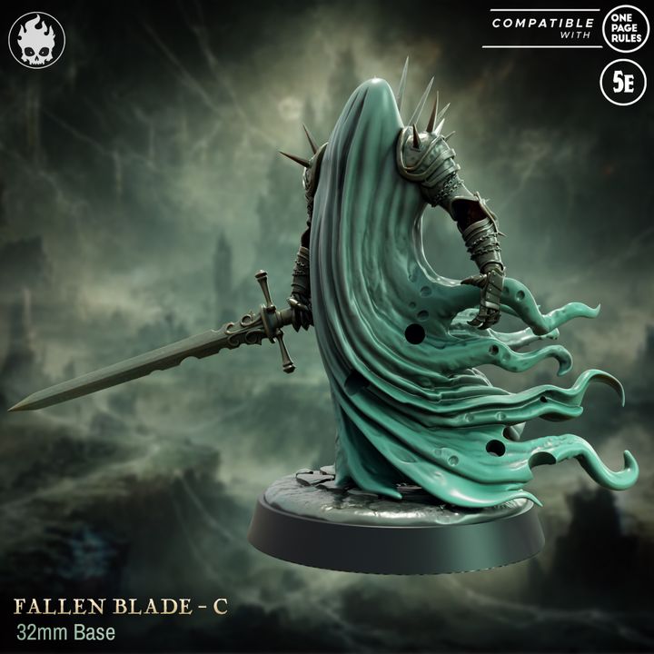 3D Printable Fallen Blade - Model C - Presupported by Fleshcraft Studio