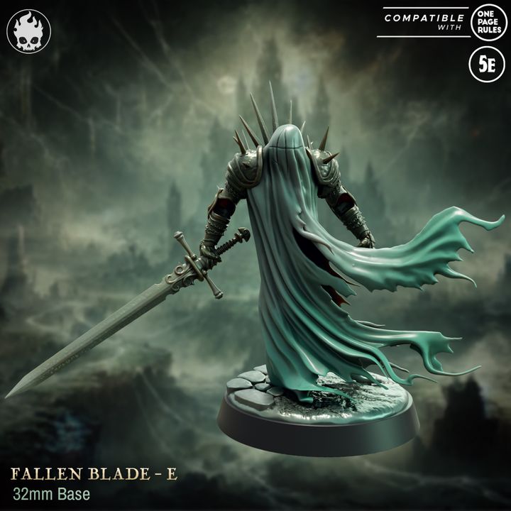 3D Printable Fallen Blade - Model E - Presupported by Fleshcraft Studio