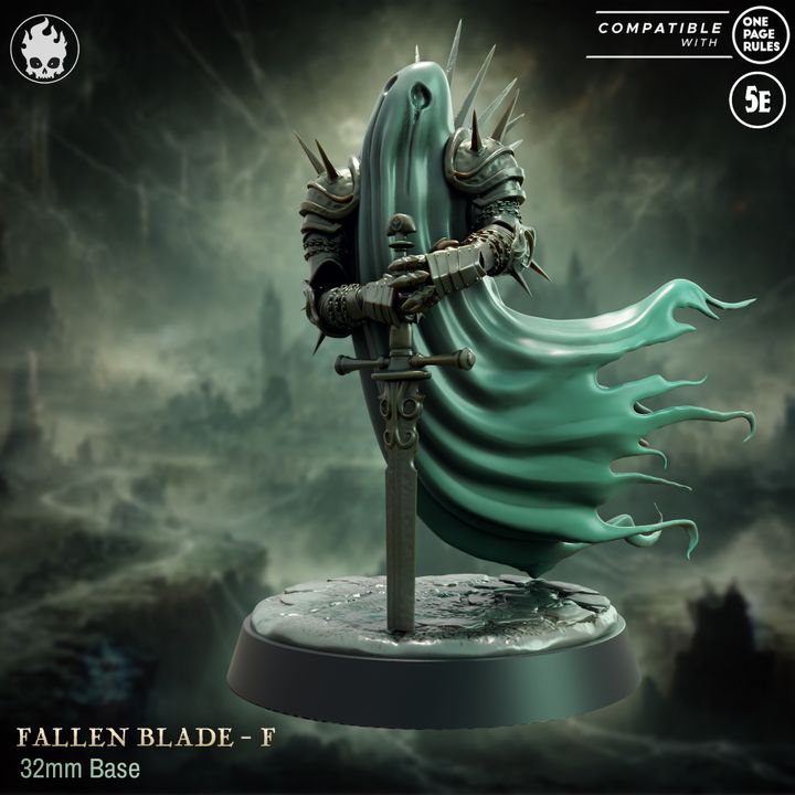 3D Printable Fallen Blade - Model F - Presupported by Fleshcraft Studio