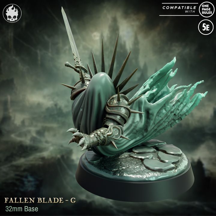3D Printable Fallen Blade - Model G - Presupported by Fleshcraft Studio