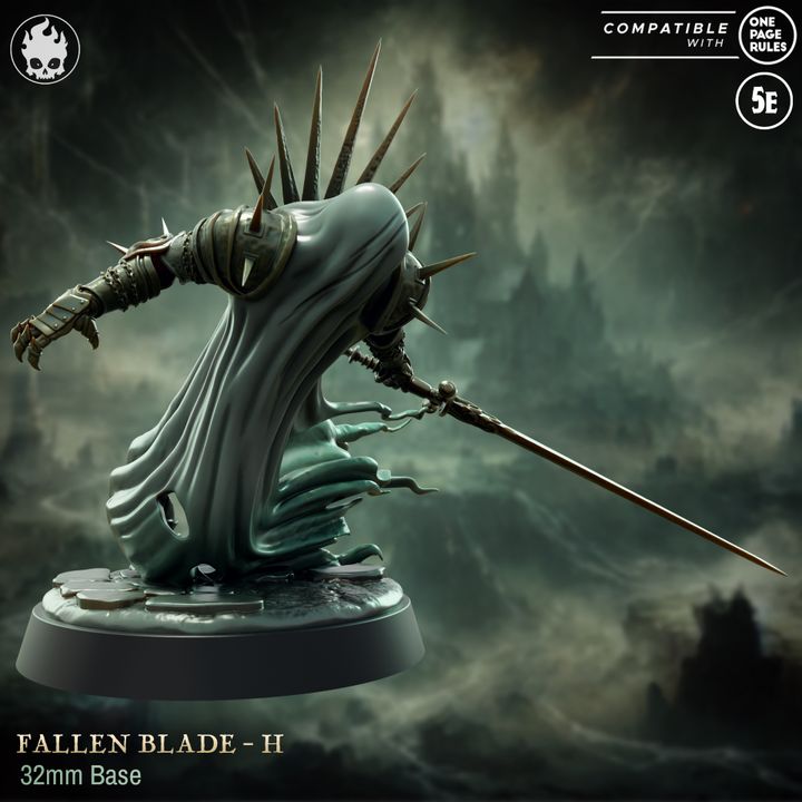 3D Printable Fallen Blade - Model H - Presupported by Fleshcraft Studio