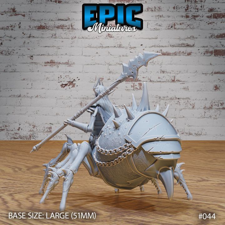 3D Printable Drider Lich Lord / Dark Elf Spider Warrior / Drow ...