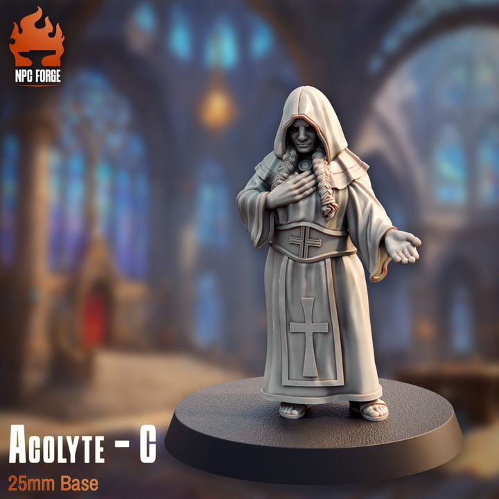 3D Printable Acolyte of the Sacred Flame - Model C - Presupported by ...