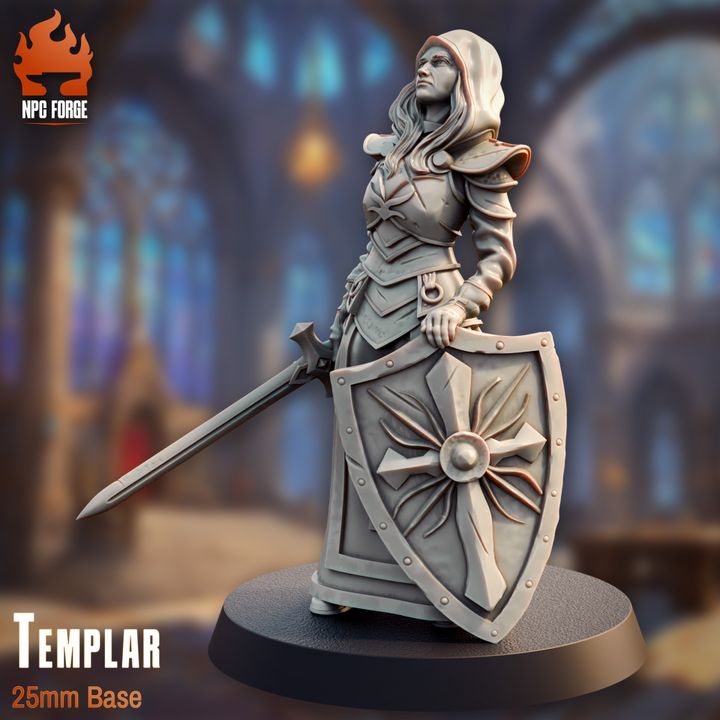 3D Printable Templar of the Sacred Flame - Presupported by NPC Forge