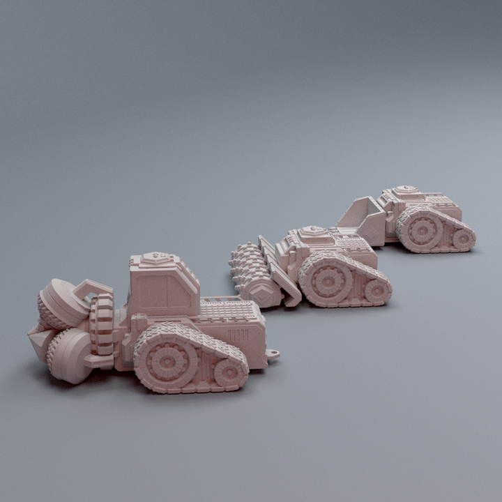 3D Printable Dvergrhold Mining Company Vehicles by Corvus Games Terrain
