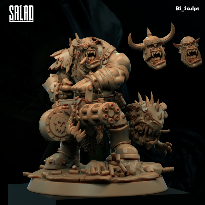 3D Printable The Orc Gunner 75 mm by Salad Sculptors