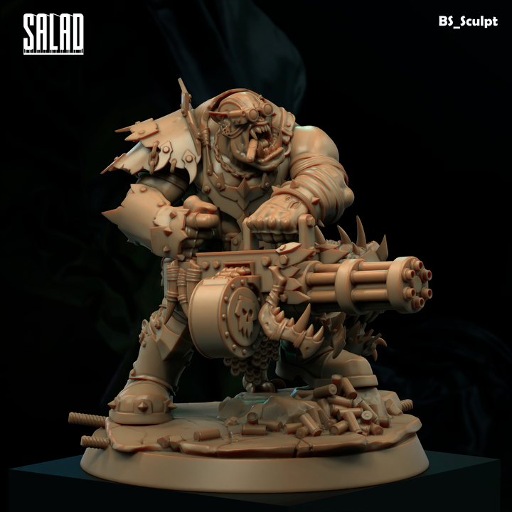 3D Printable The Orc Gunner 75 mm by Salad Sculptors
