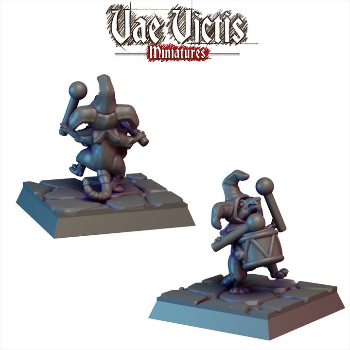 3D Printable Rats marching band [PRE-SUPPORTED] by Vae Victis Miniatures