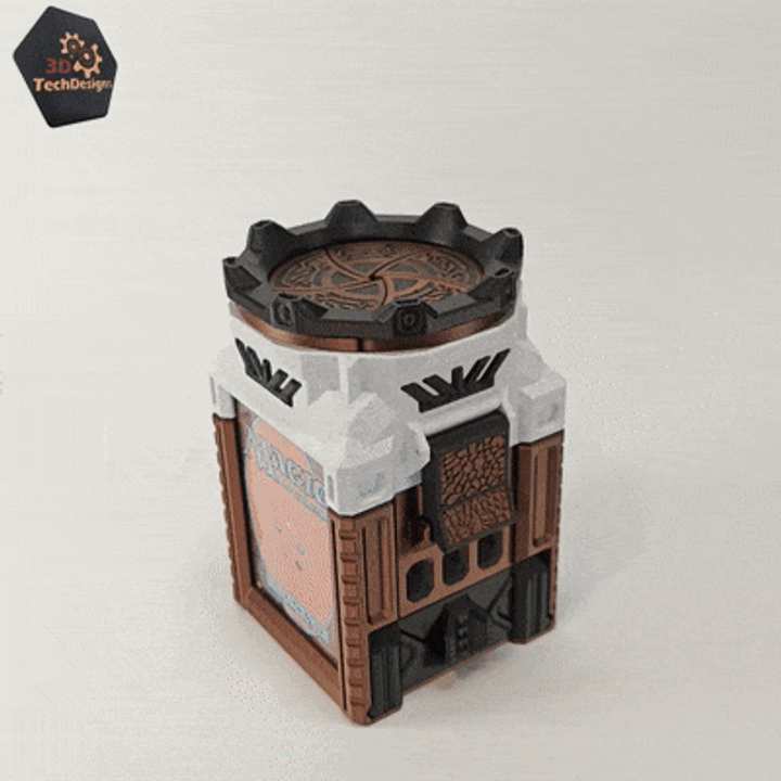 3D Printable Mechanical Deck and Dice Box by 3DTechDesigns