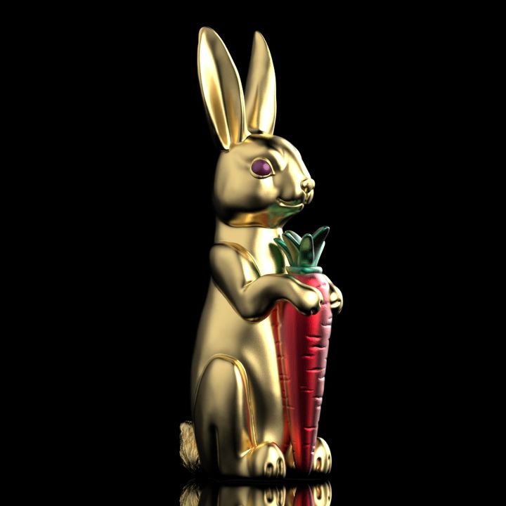 3D Printable rabbit sculpture by 3Dimontis