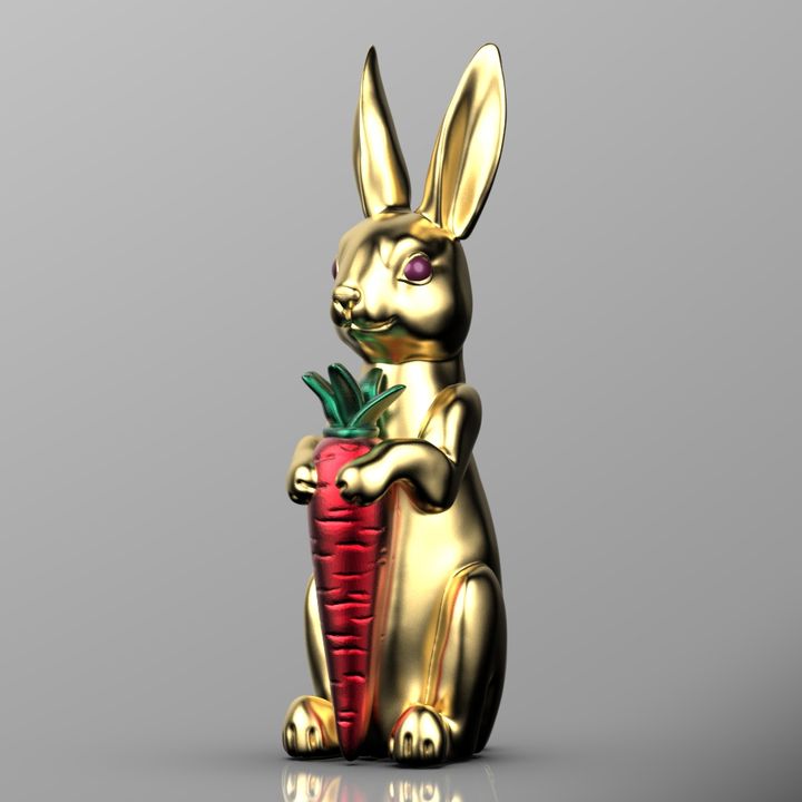 3D Printable rabbit sculpture by 3Dimontis