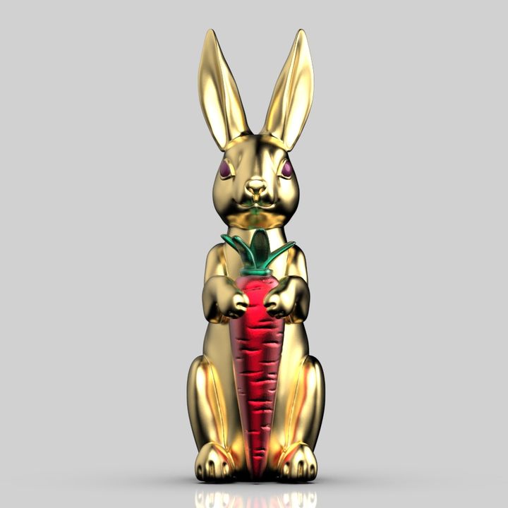 3D Printable rabbit sculpture by 3Dimontis