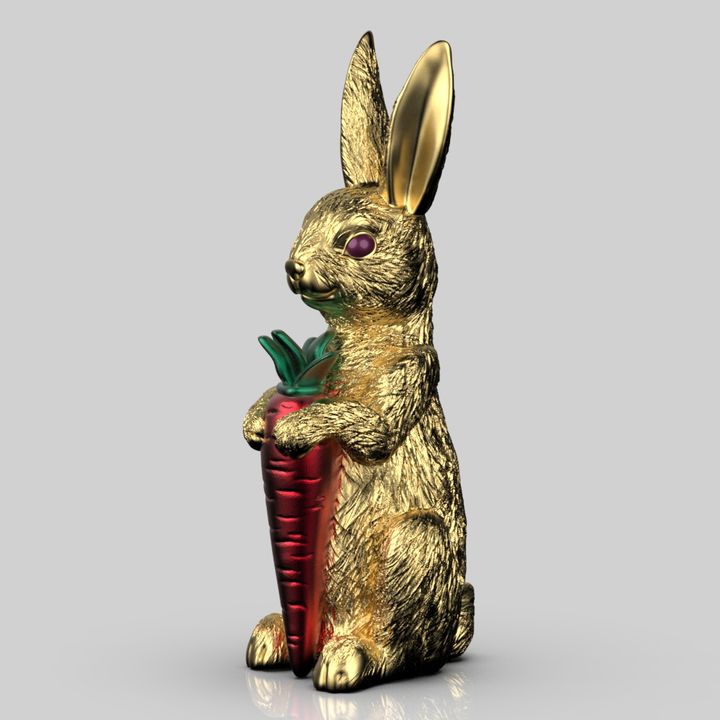 3D Printable rabbit sculpture by 3Dimontis
