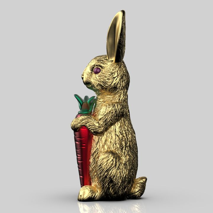 3D Printable rabbit sculpture by 3Dimontis