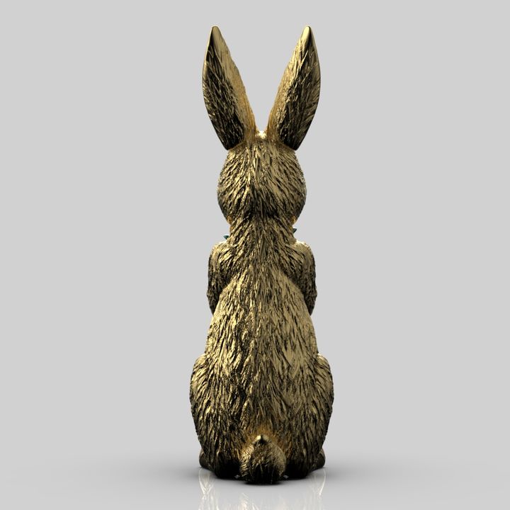 3D Printable rabbit sculpture by 3Dimontis