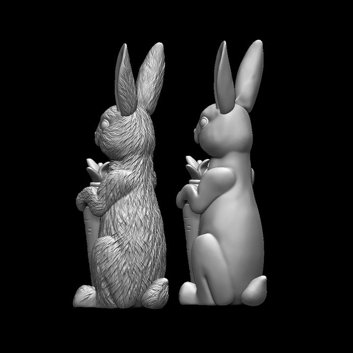 3D Printable rabbit sculpture by 3Dimontis