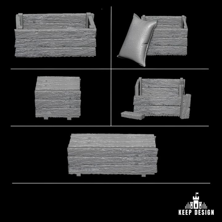 3D Printable Wooden Crates Set by Keep Design