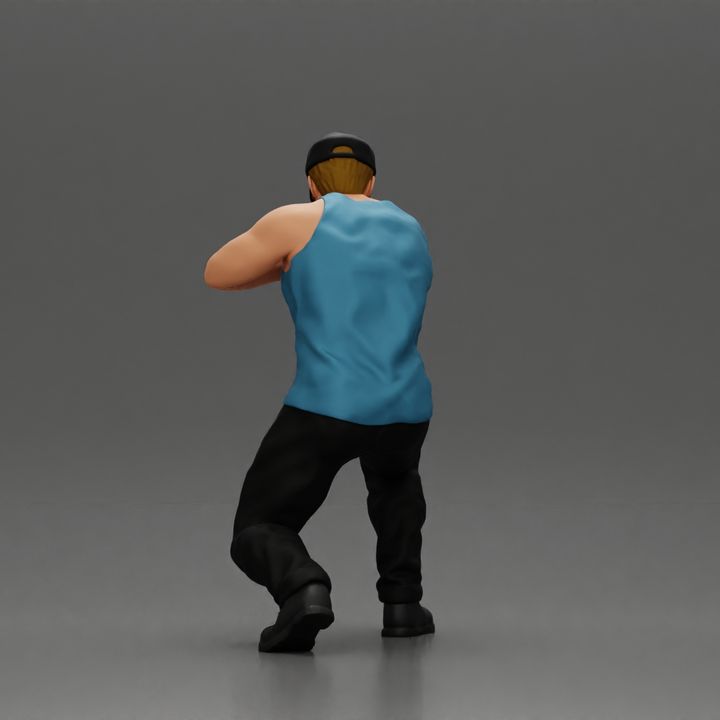 3D Printable Armed Man Takes Defensive Stance During High-Stakes ...
