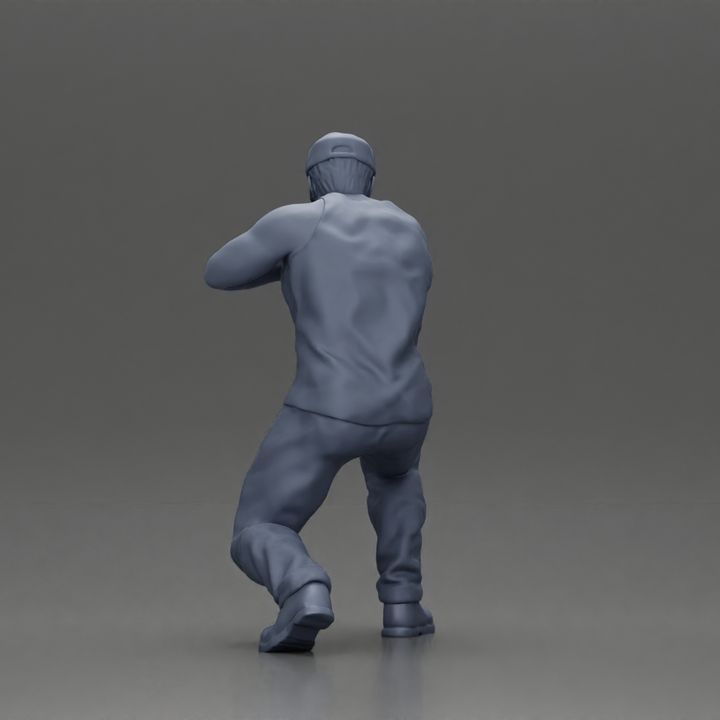 3D Printable Armed Man Takes Defensive Stance During High-Stakes ...