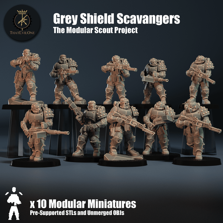 3D Printable Modular Scout Scavangers - Presupported by ThatEvilOne