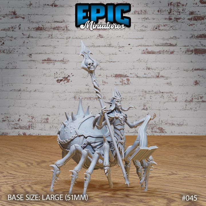 3D Printable Drider Lich Lord Summoning / Dark Elf Spider Warrior ...