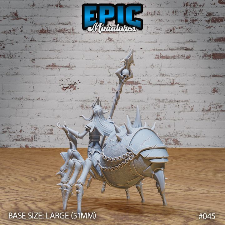 3D Printable Drider Lich Lord Summoning / Dark Elf Spider Warrior ...