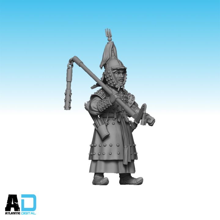 3D Printable Joseon Warriors in Single Panel Dujeong Gap armor by ...