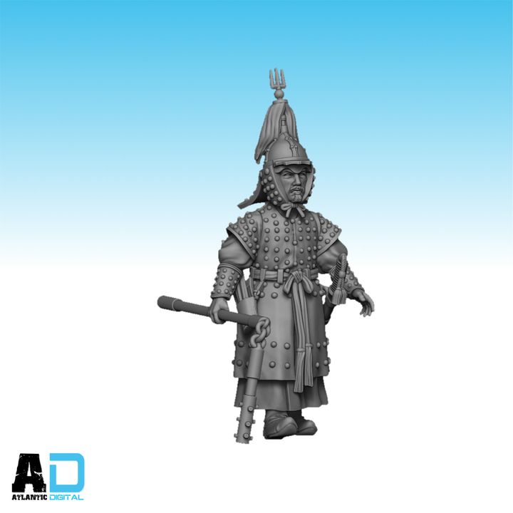 3D Printable Joseon Warriors in Single Panel Dujeong Gap armor by ...