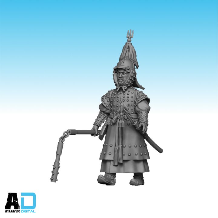 3D Printable Joseon Warriors in Single Panel Dujeong Gap armor by ...
