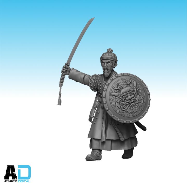 3D Printable Joseon Warriors in Single Panel Dujeong Gap armor by ...
