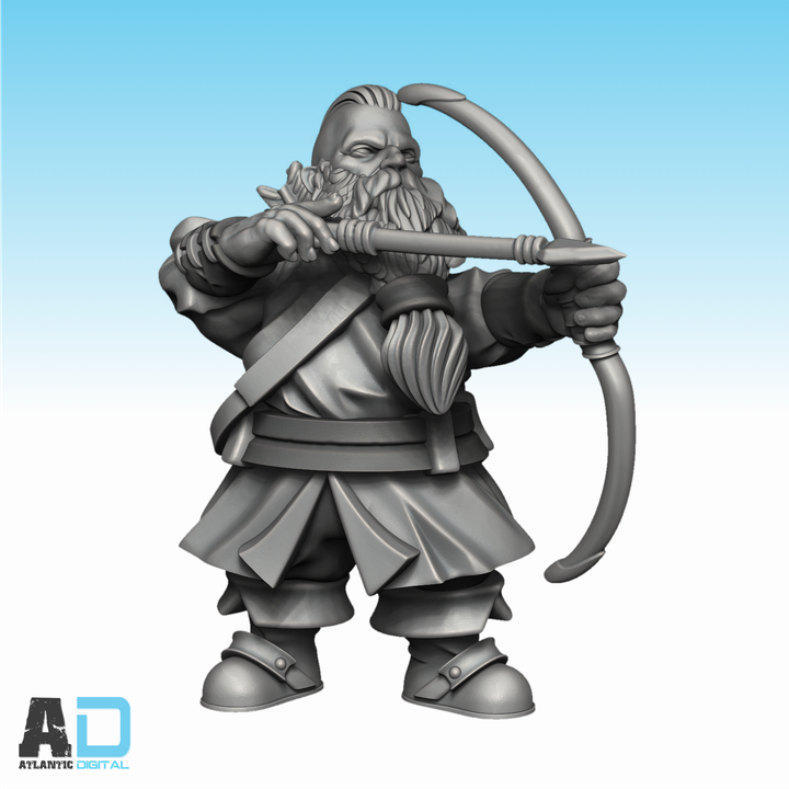 3D Printable Dwarf Rangers by Wargames Atlantic