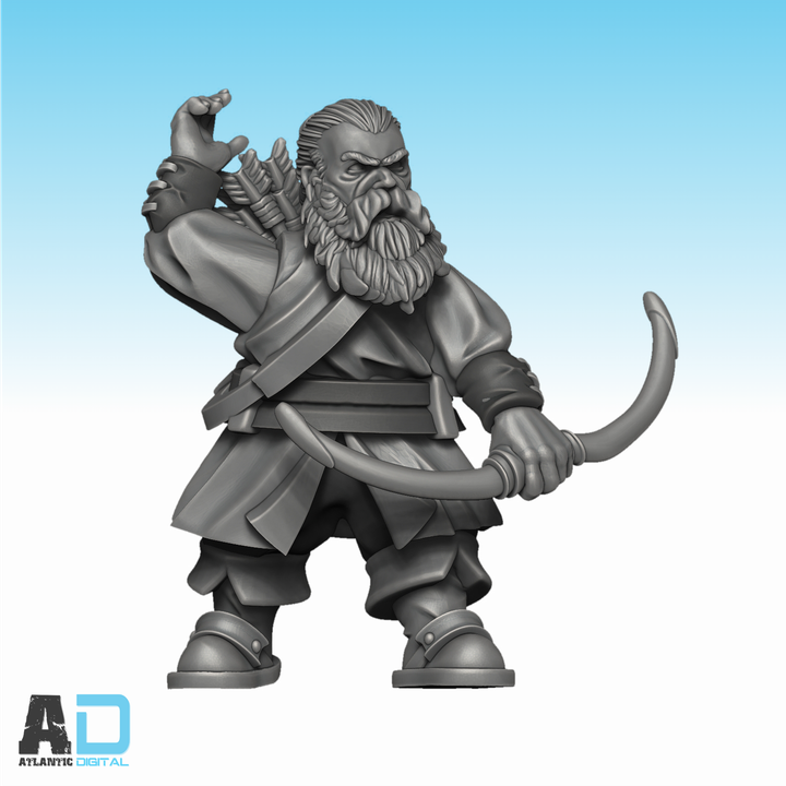 3D Printable Dwarf Rangers by Wargames Atlantic