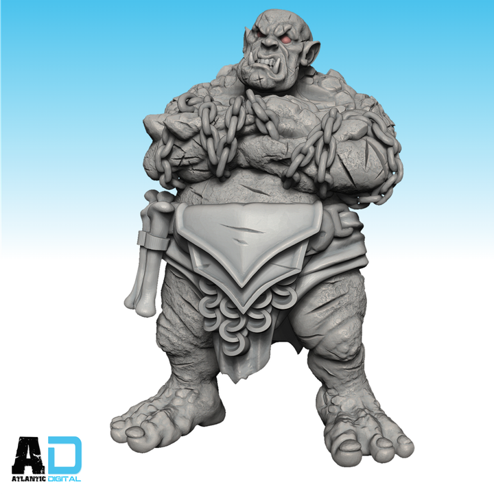3D Printable Hired Guard Troll by Wargames Atlantic