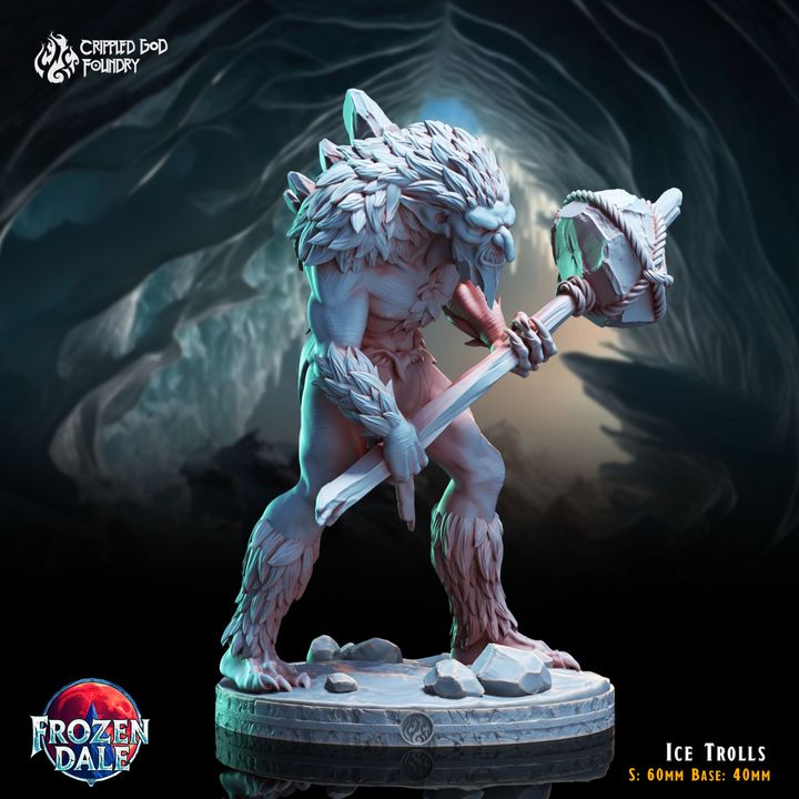 3D Printable Ice Trolls by Crippled God Foundry