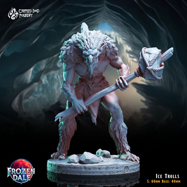 3D Printable Ice Trolls by Crippled God Foundry
