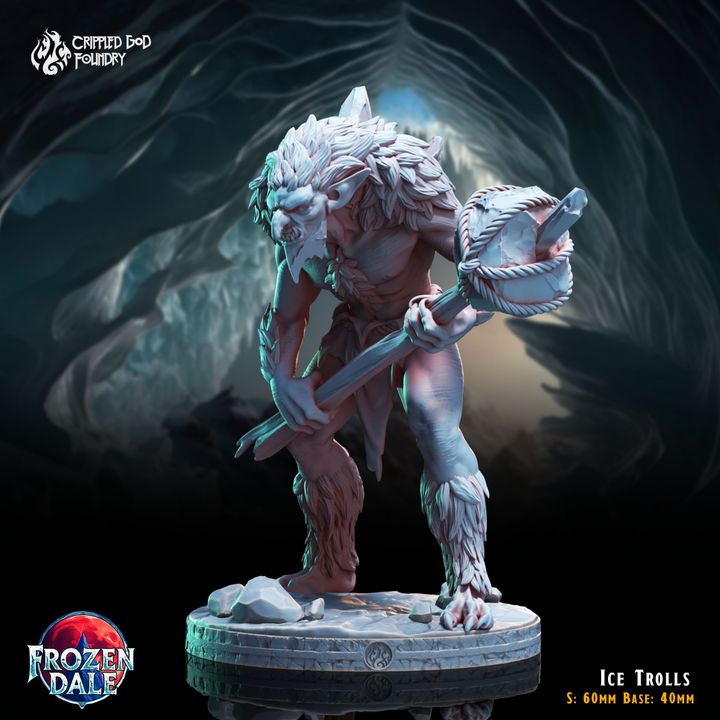 3D Printable Ice Trolls by Crippled God Foundry
