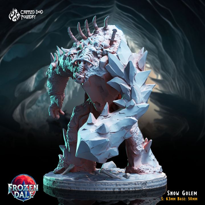 3D Printable Snow Golem by Crippled God Foundry