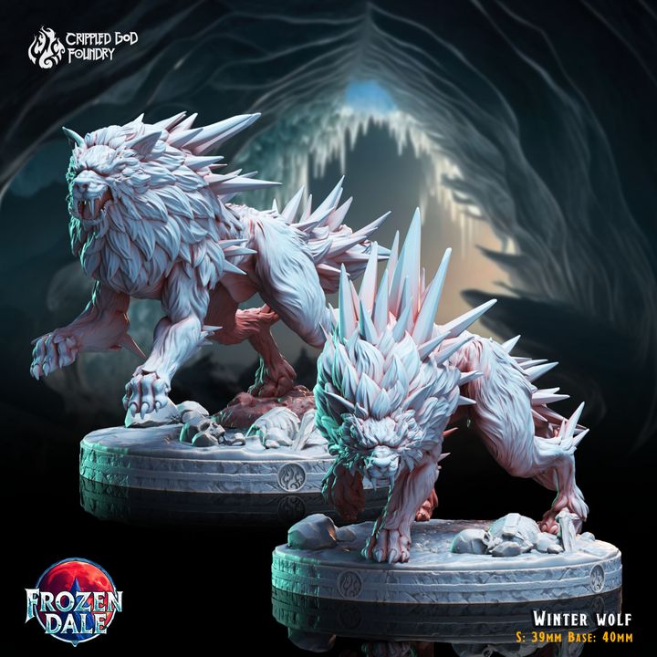3D Printable Winter Wolves by Crippled God Foundry