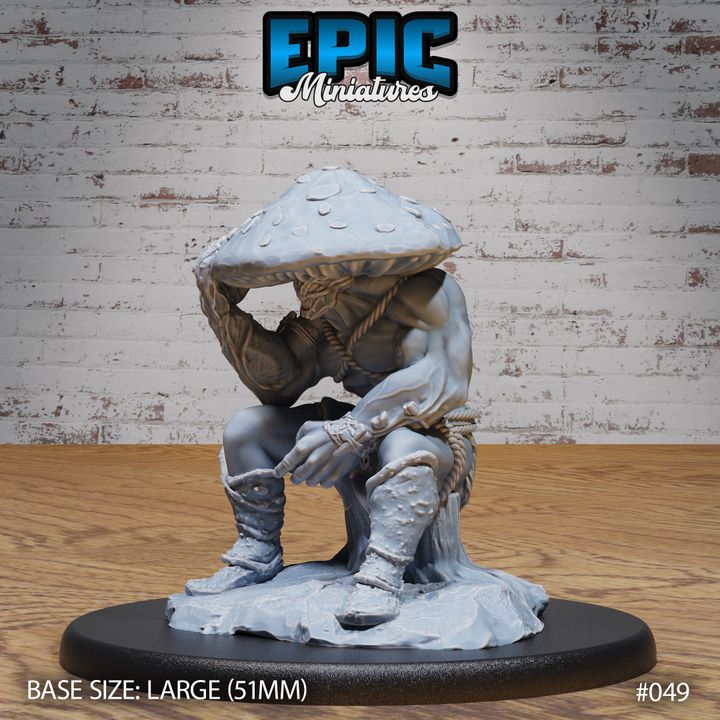 3D Printable Mushroom Folk Barbarian Set / Fungus Warrior / Toadstool ...