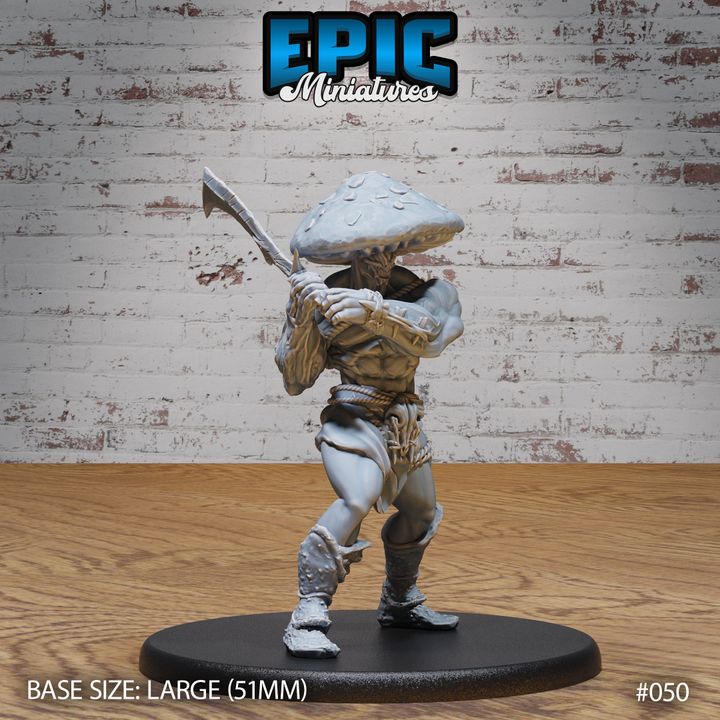 3D Printable Mushroom Folk Barbarian Set / Fungus Warrior / Toadstool ...